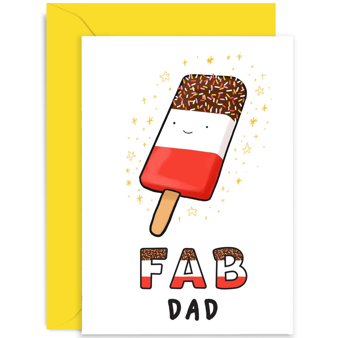 FAB Dad Card - Dad Card - Card for Her - Happy Birthday Dad Card - Cute ...