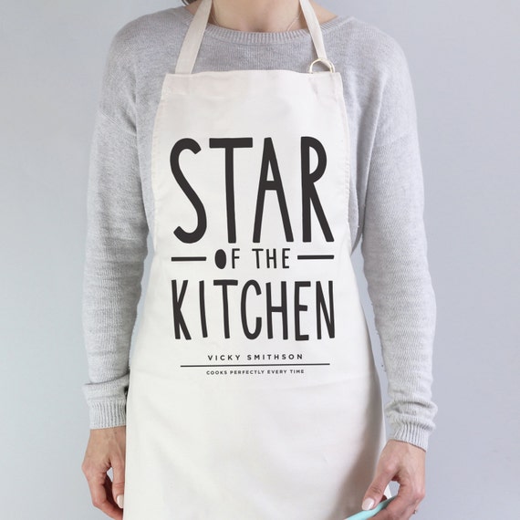 Star of the Kitchen Apron Personalised Apron Star Baker | Etsy