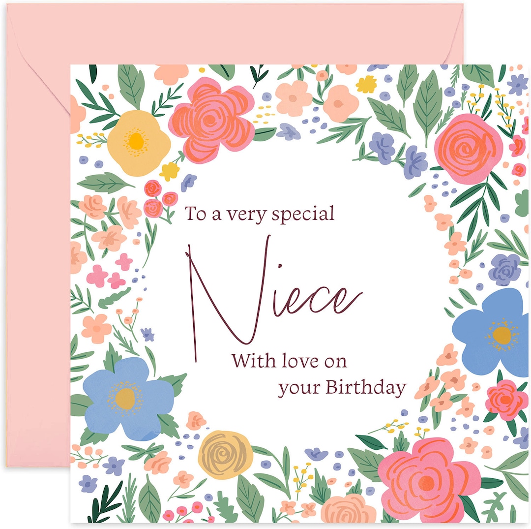 Very Special Niece Birthday Card - Birthday Card for Her - Fun Happy ...