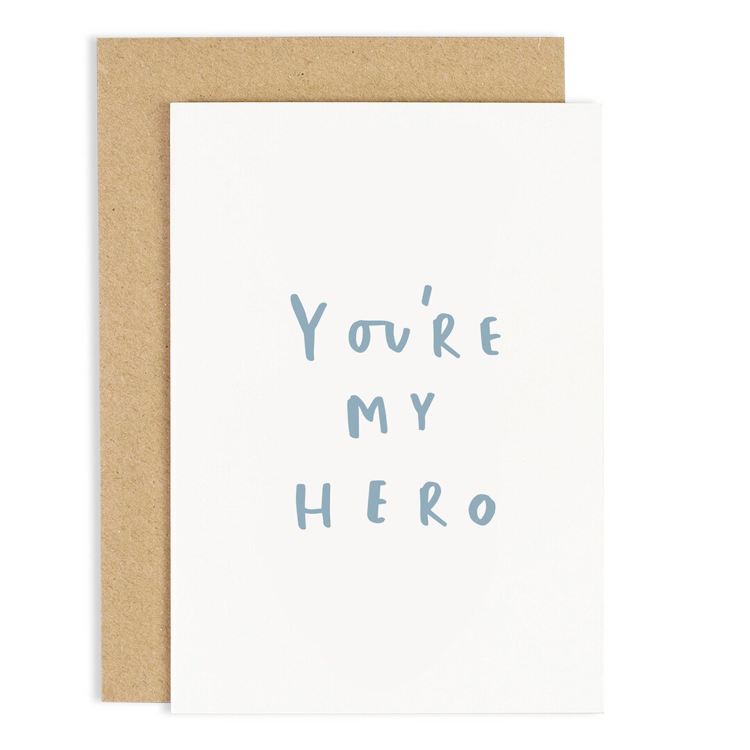 You're My Hero Father's Day Card - Card for Dad - Dad Hero Card - Gift ...