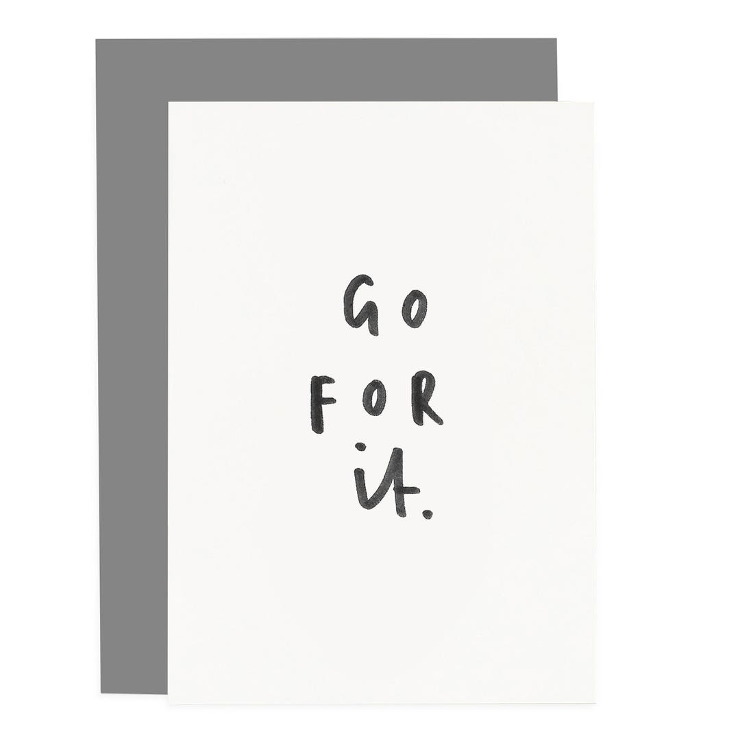 Go for It Motivation Card - Inspiration Quote Card - Greeting Card ...