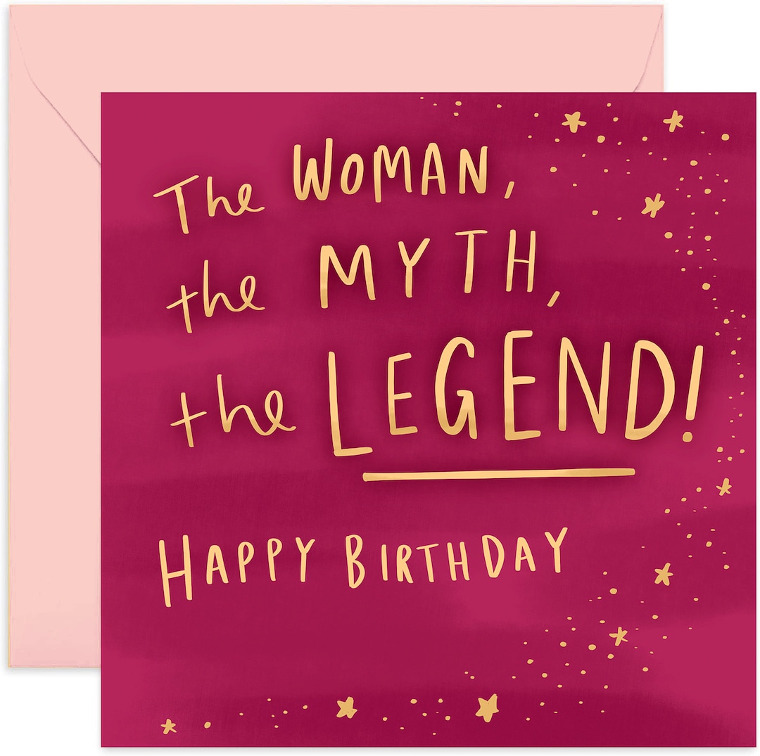 The Legend Happy Birthday Card - Fun Birthday Card for Her - Cute Happy ...