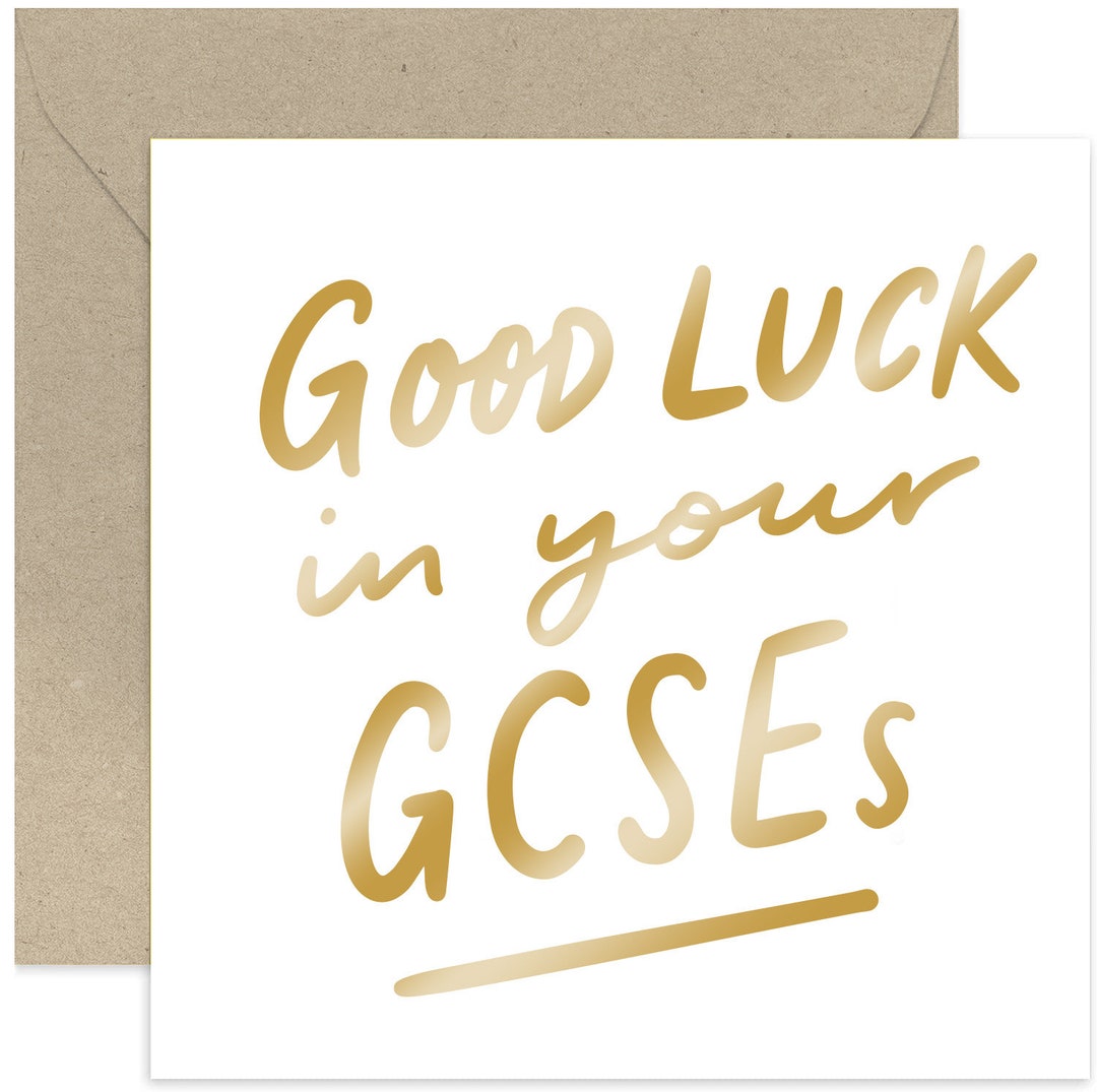 Good Luck in Your Gcses Card Fun Good Luck Card Luck Greeting Card Card ...