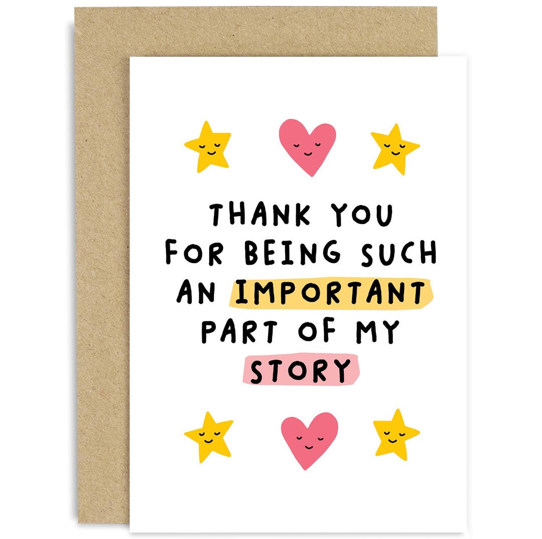 Thank You for Being so Important Card - Supportive Card - Thank You ...