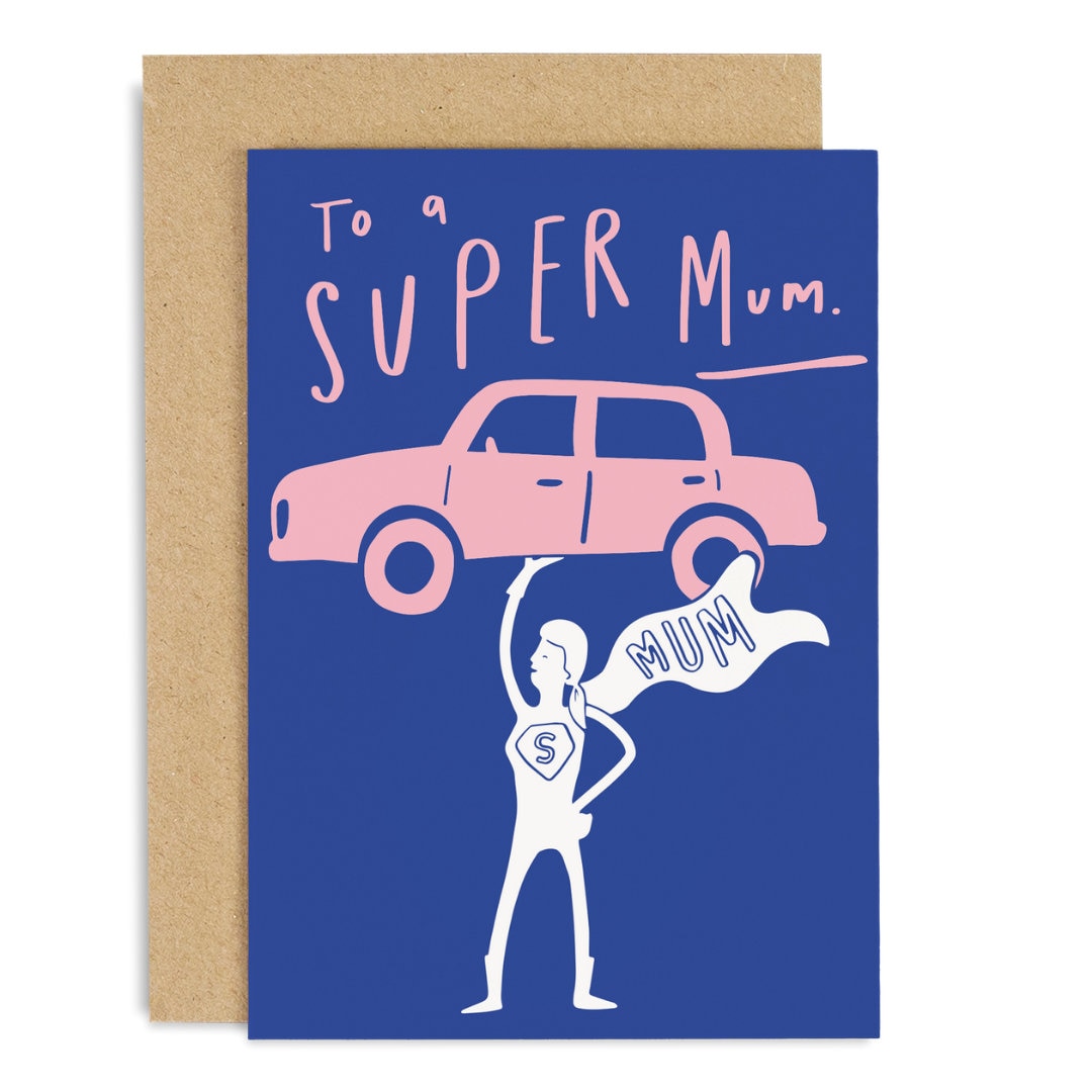 SALE: Super Mum Doodle Card - Card for Mum - Mother's Day Card - Mum ...