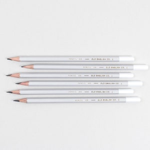 Light Grey and White Pencil Set Grey and White Pencil HB | Etsy