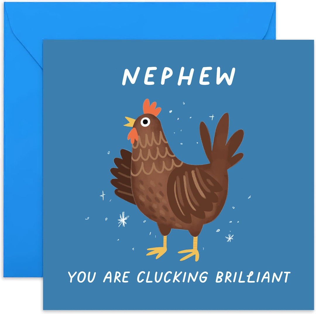 Clucking Brilliant Nephew Card - Birthday Card for Him - Funny Birthday ...