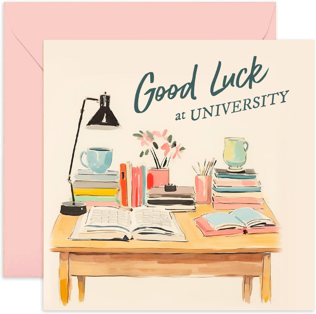 Good Luck at University Card - Fun Good Luck Card - Luck Greeting Card ...