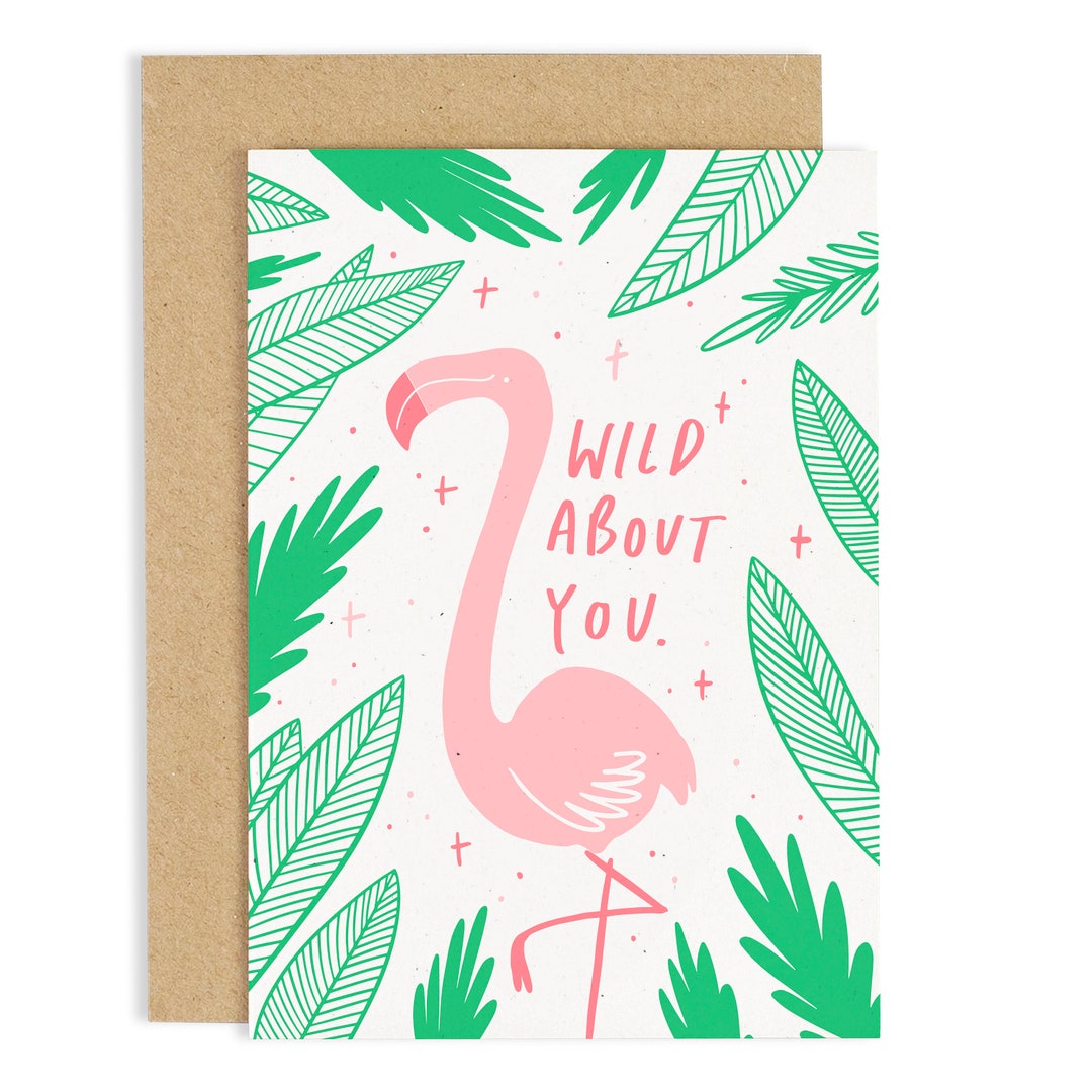 Wild About You Birthday Card - Love Card - Love Quote Card - Fun Love ...