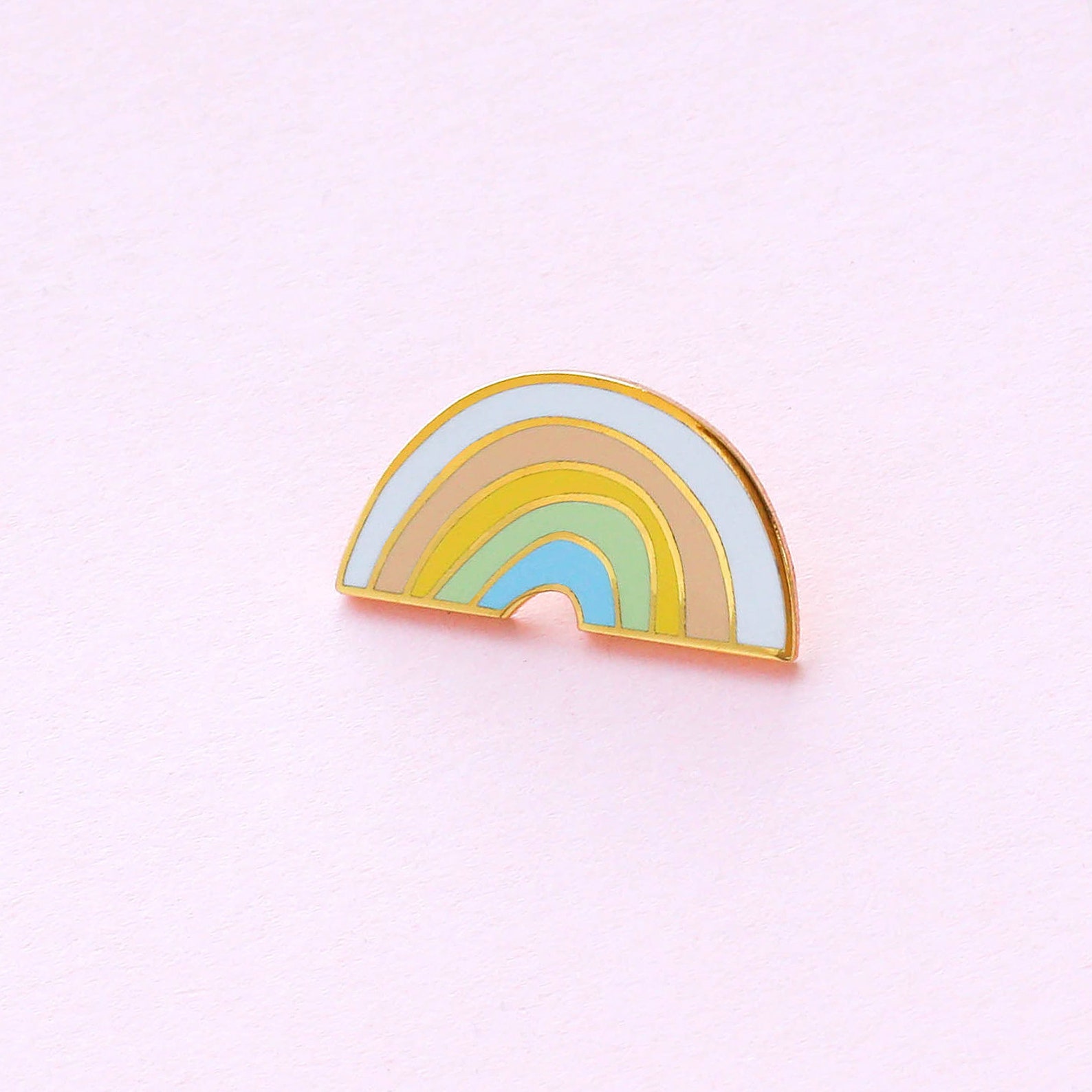 Rainbow Enamel Pin Colourful Enamel Pin Enamel Rainbow Pin - Etsy