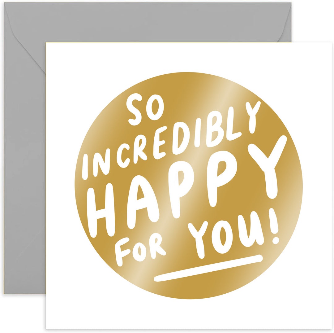 So Happy for You Stamp Card - Good News Card - Celebration Greeting ...