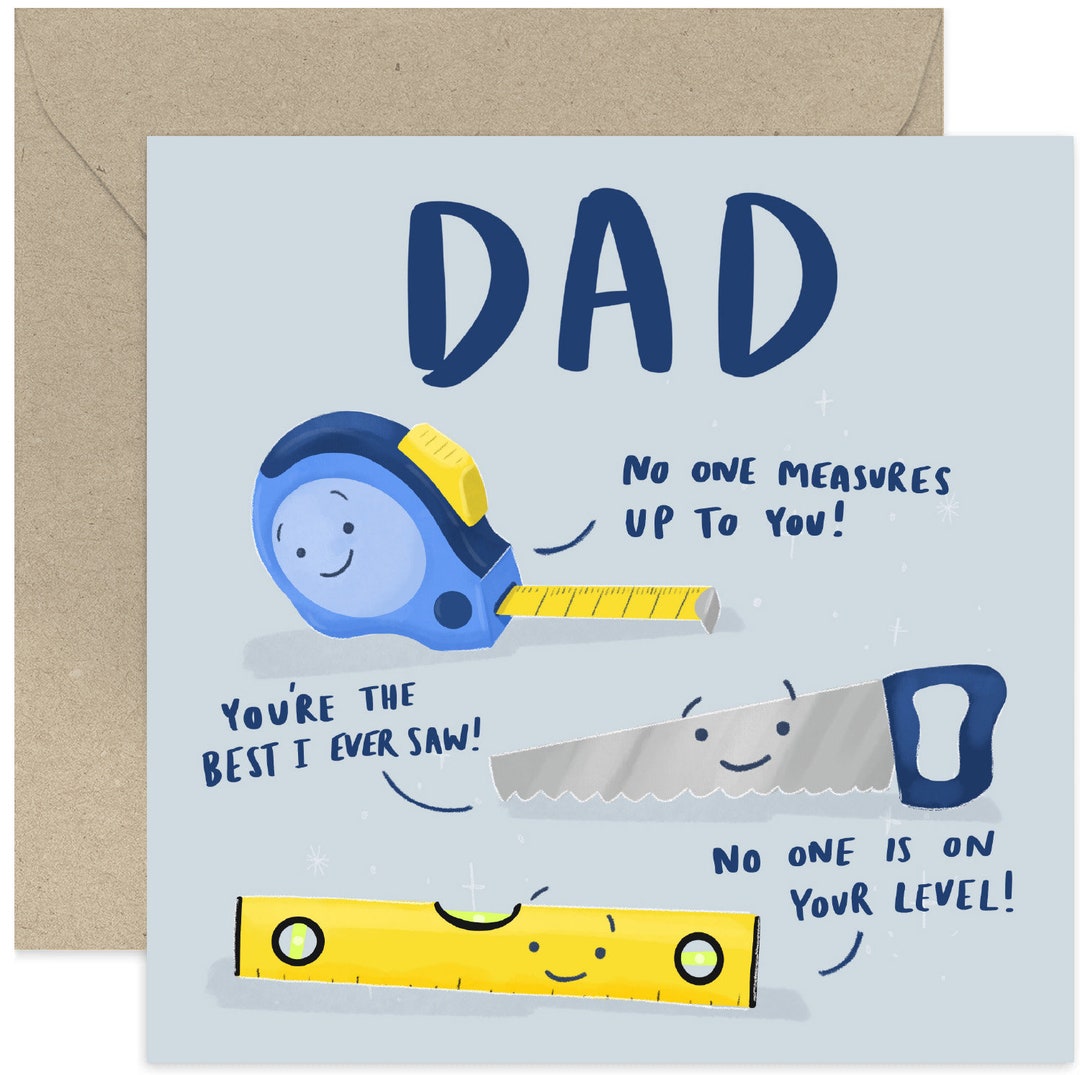 Dad Tools Joke Card - Birthday Card for Dad - Dad Card - Father's Day ...