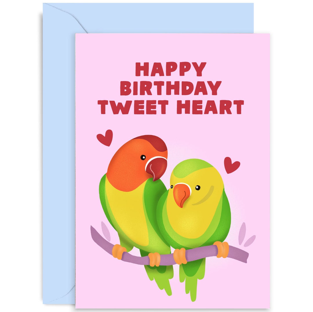 Happy Birthday Tweet Heart Card - Birthday Card for Him - Birthday Card ...