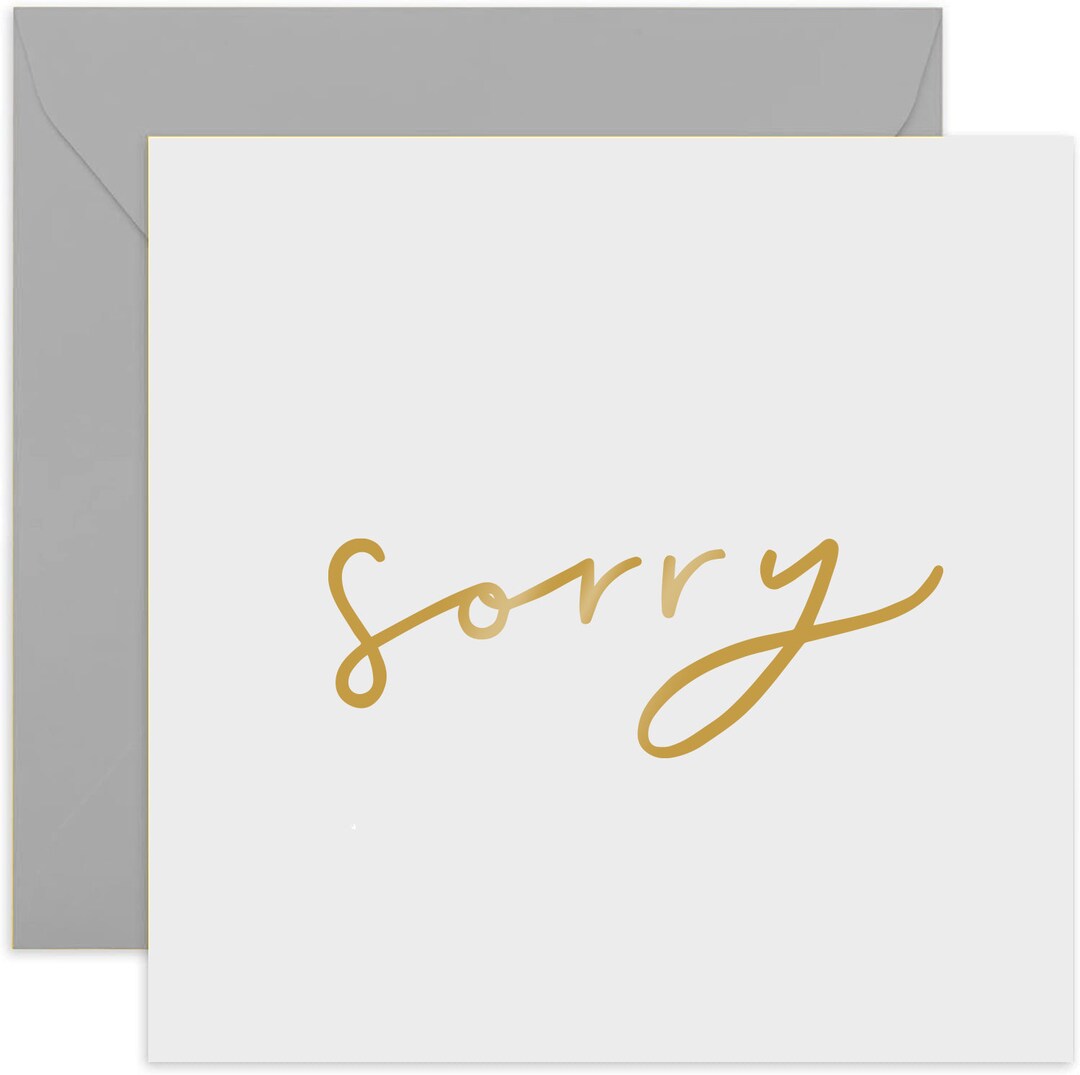 Sorry Square Card - Apology Card - Sorry Greeting Card - Card for ...