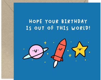 Out of This World Birthday Card - Etsy