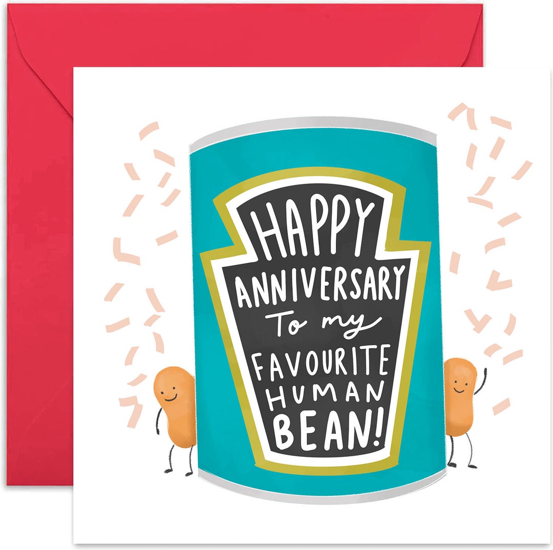 Happy Anniversary Favourite Human Bean Card - Wedding Anniversary Card ...