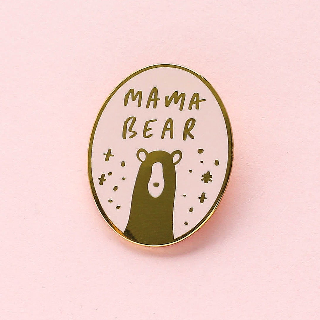 Mama Bear Oval Enamel Pin Mama Enamel Pin Enamel Lapel Pin Fun Enamel ...