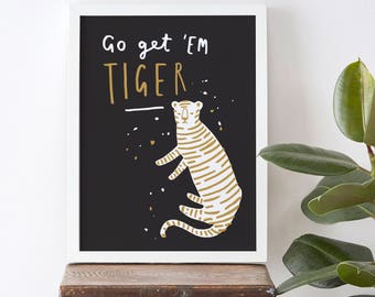 Go Get Em Tiger | Etsy