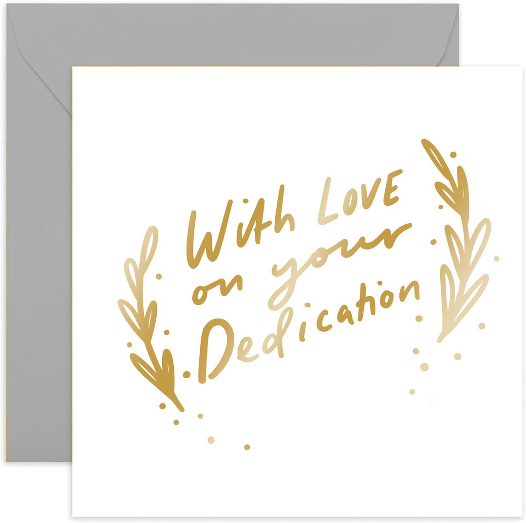 With Love on Your Dedication Day Card - Dedication Card - Card for ...