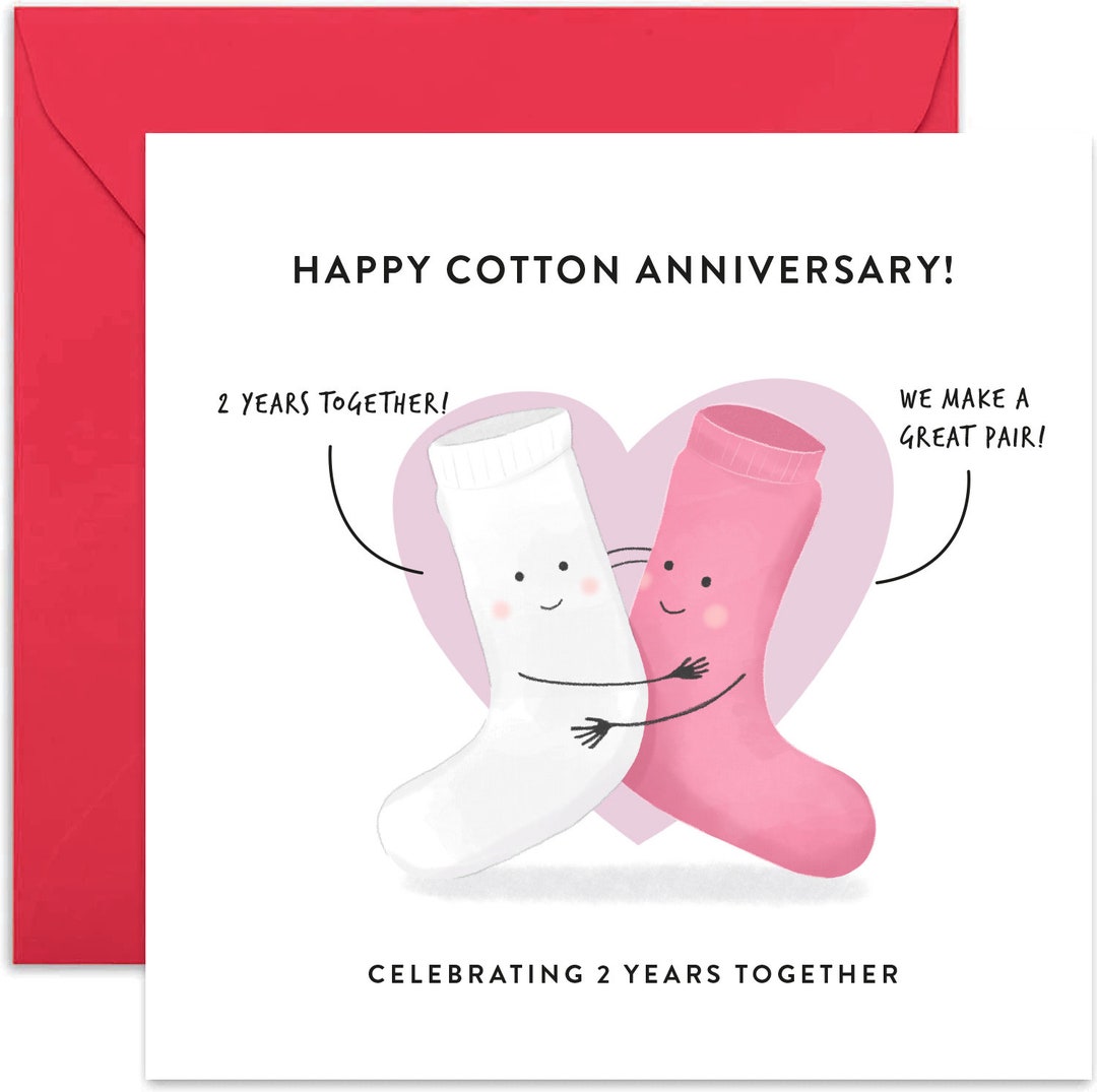2nd Wedding Anniversary Card - Wedding Anniversary Card - Couple Card ...