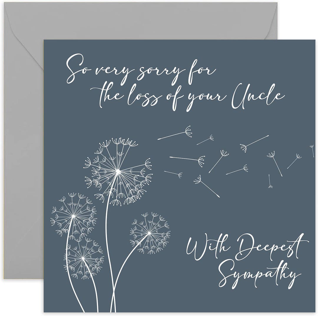 Sorry for the Sad Loss of Your Uncle Sympathy Card - Bleu Grey ...