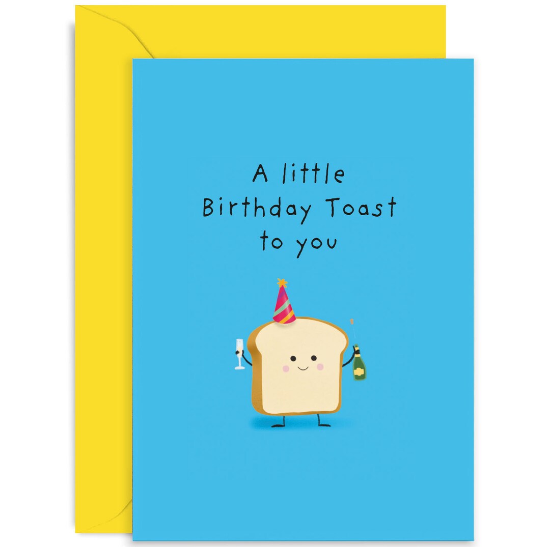 A Little Toast on Your Birthday Card - Birthday Card for Her - Birthday ...