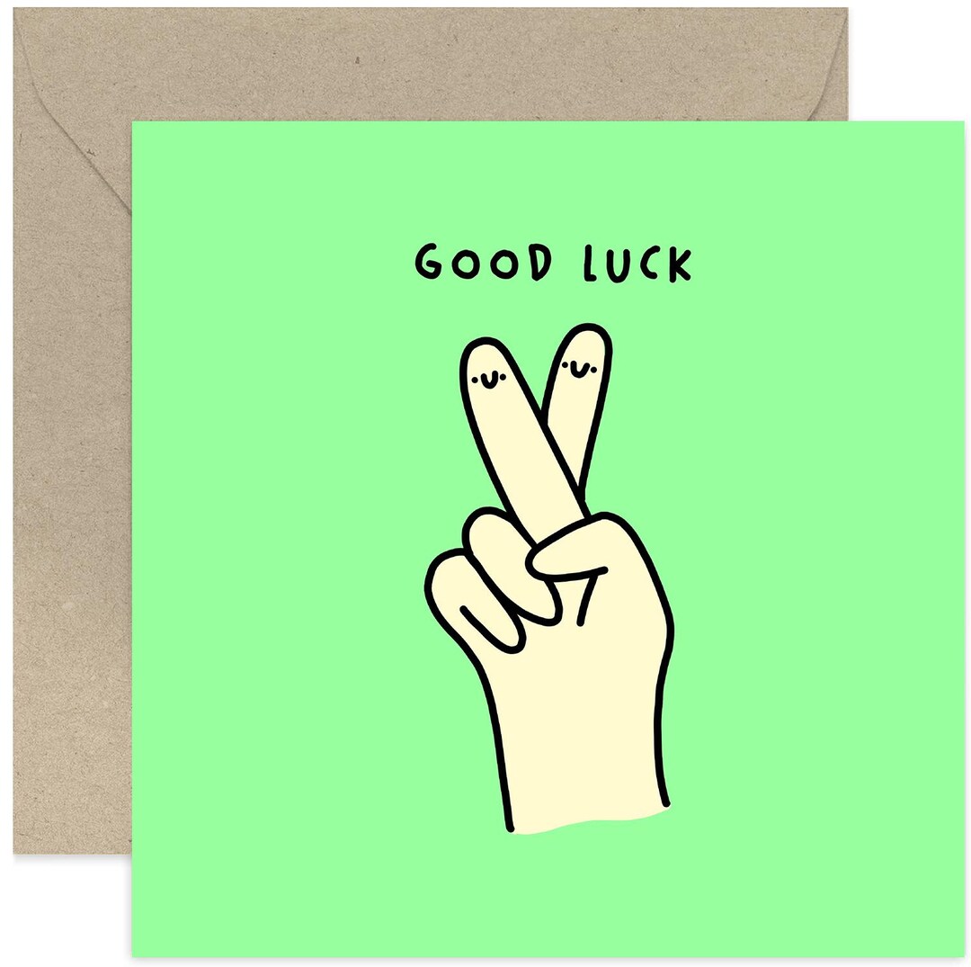 Fingers Crossed Card - Good Luck Card - You Can Card - Supportive Card ...
