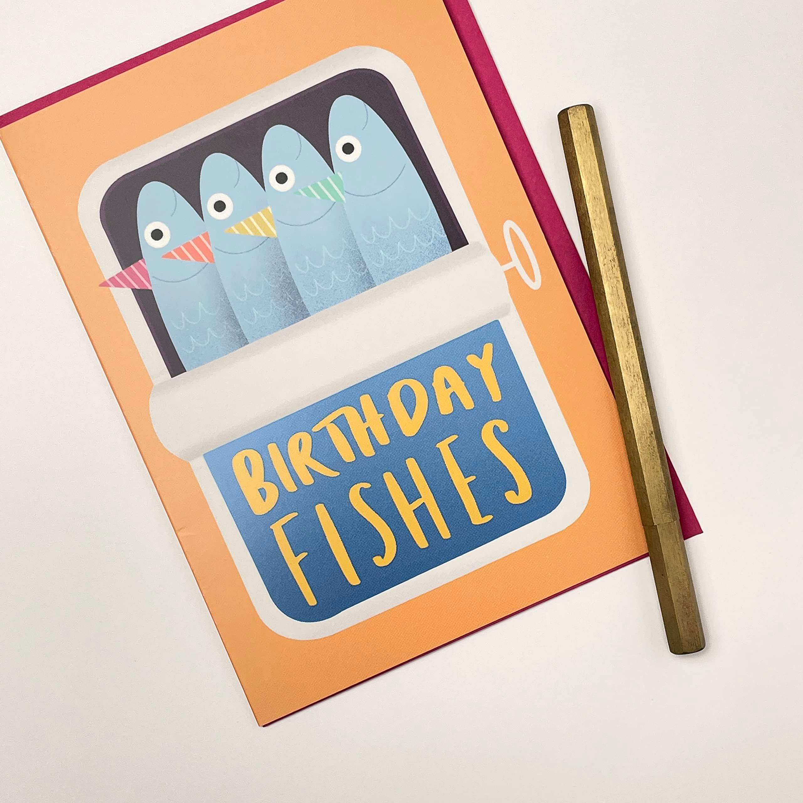Birthday Fishes Card - Birthday Card - Funny Birthday Card - Fish ...