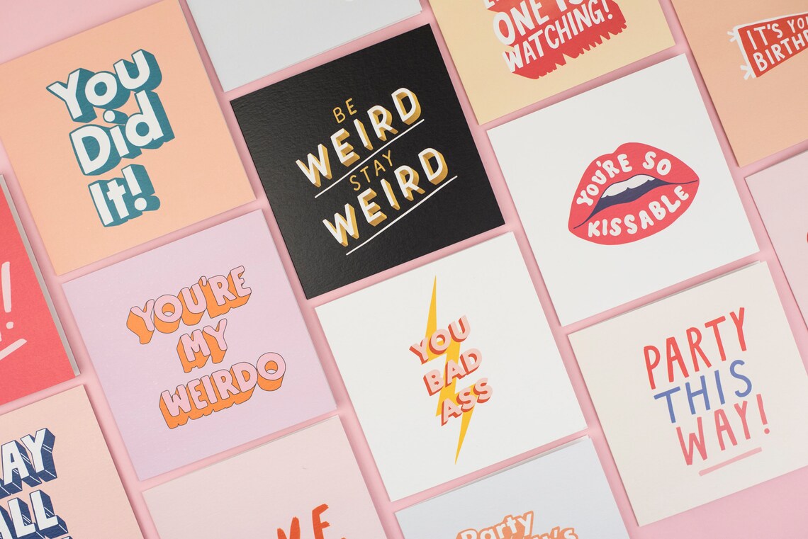 Be Weird Stay Weird Greeting Card Weird Quote Greeting Card - Etsy