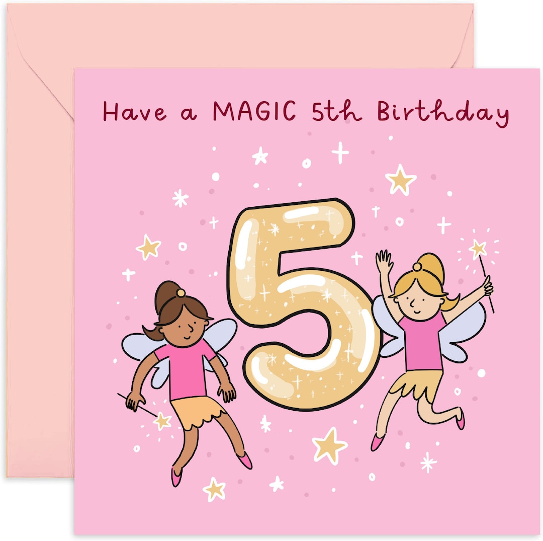 Have A Magic 5th Birthday Card - 5th Birthday Card - Fairy 5th Birthday ...