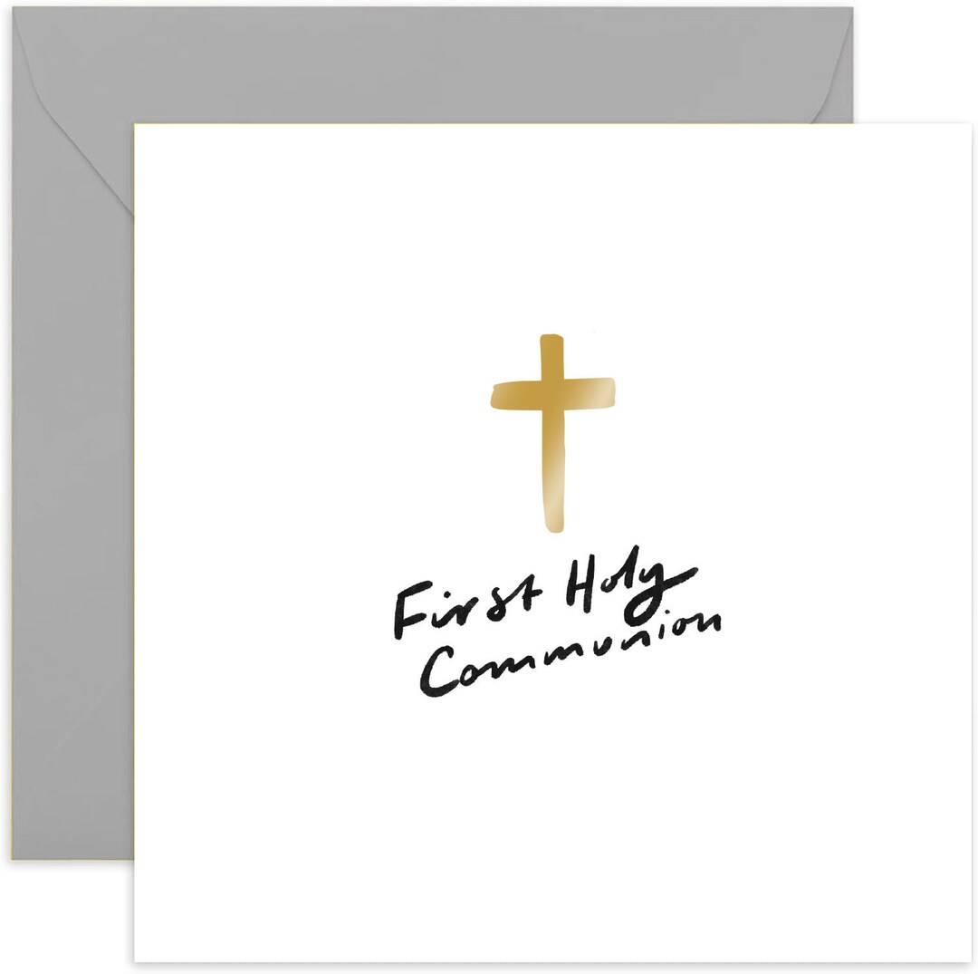 First Holy Communion Minimalist Card - Holy Communion Card - Card for ...