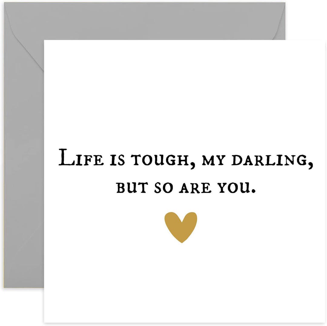 Life is Tought but so Are You Motivational Card - Best Friend Card ...