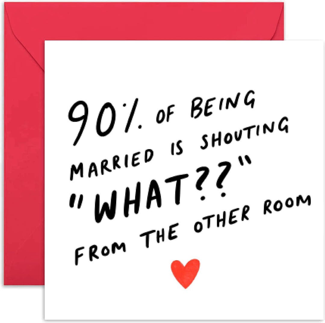 Humorous Wedding Anniversary Cards for Husband 'shouting What', Funny ...