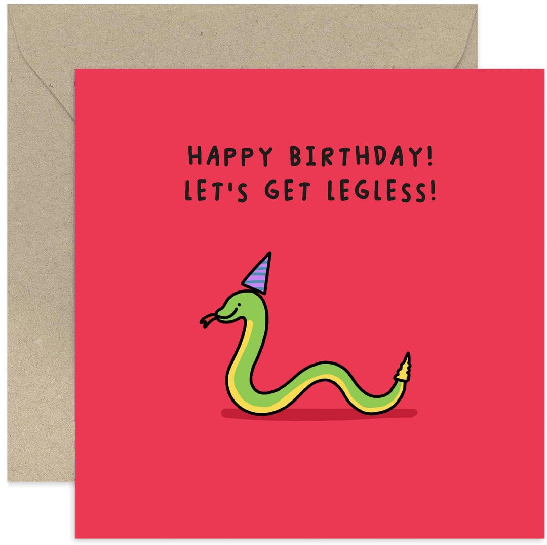 Let's Get Legless Birthday Card - Happy Birthday Card - Funny Birthday ...