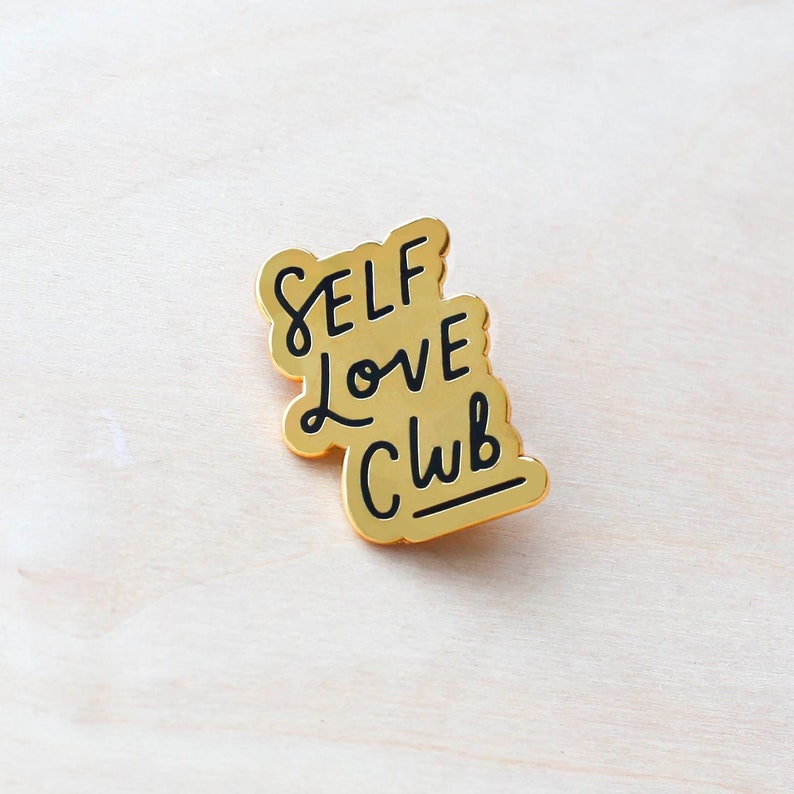 Self Love Club Enamel Pin Positive Enamel Pin Enamel Pin Etsy