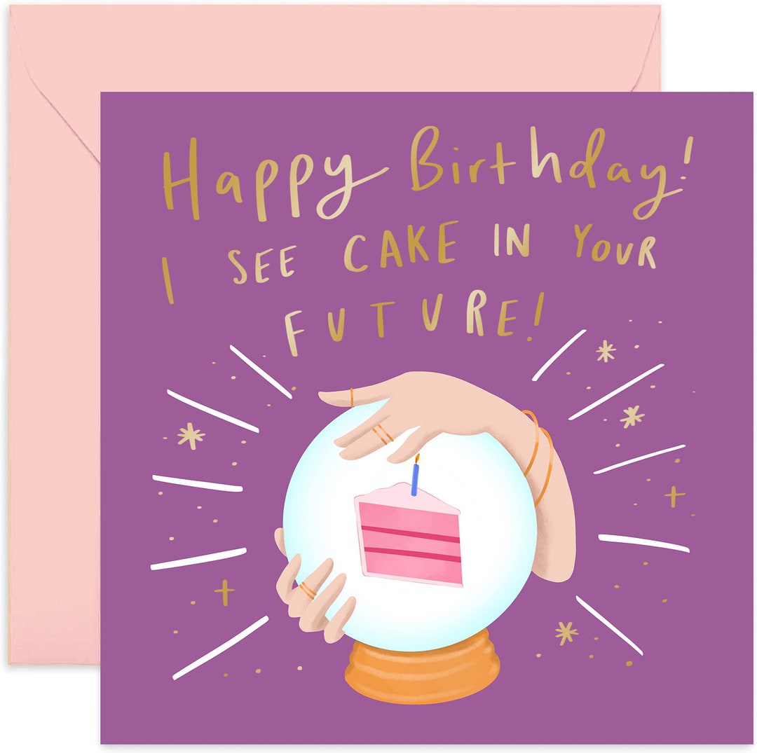 I See Cake Birthday Card - Fun Birthday Card - Cake Birthday Card for ...