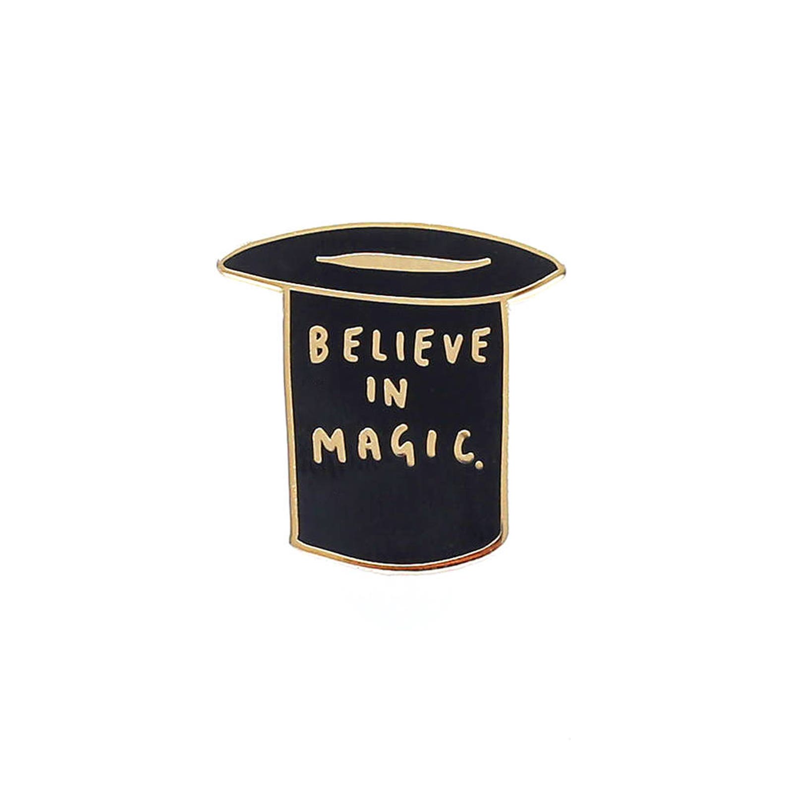 Believe in Magic Enamel Pin Gold Enamel Pin Magic Enamel | Etsy