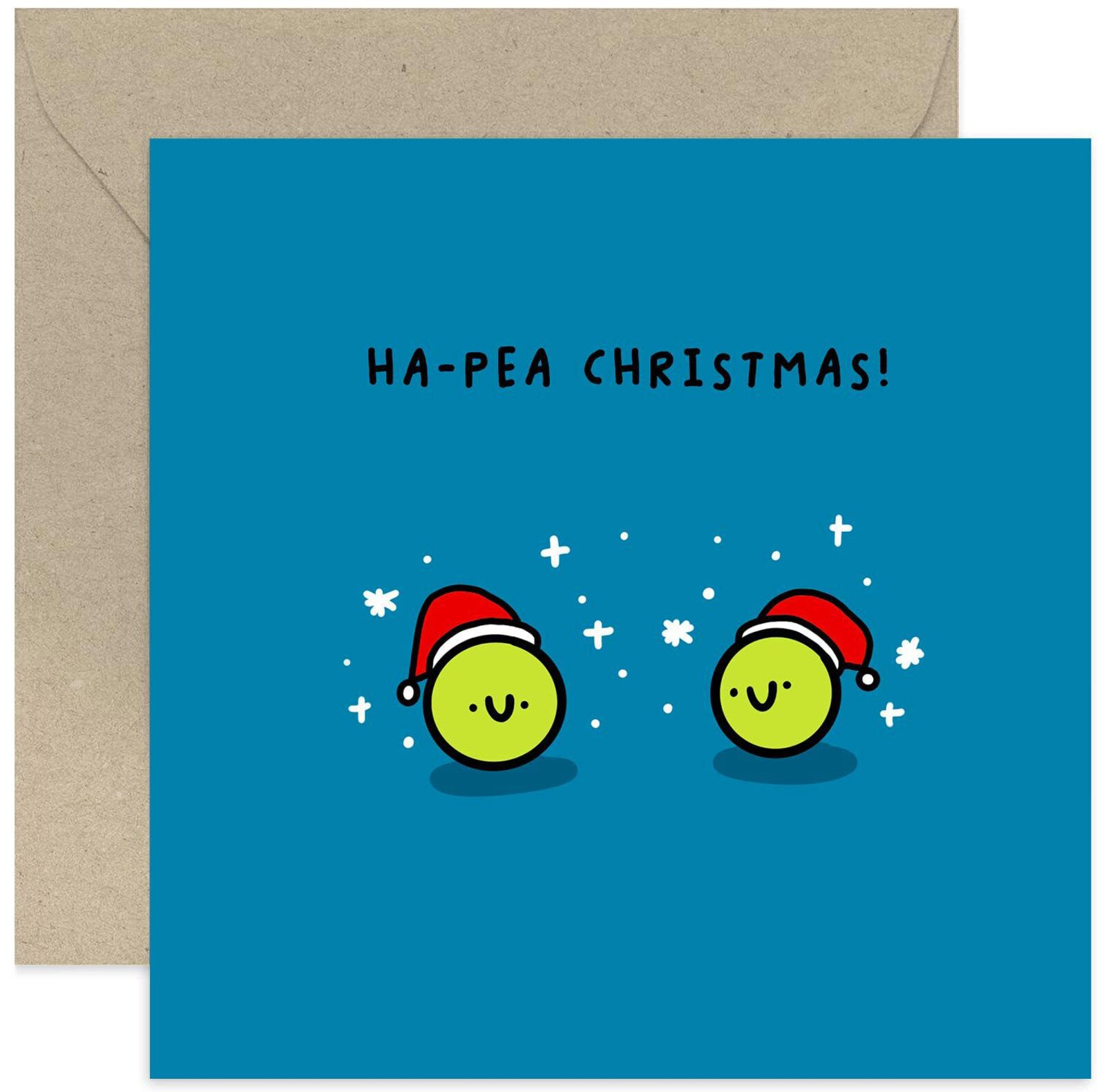 Ha-pea Christmas Card - Funny Christmas Card - Cute Holiday Card ...
