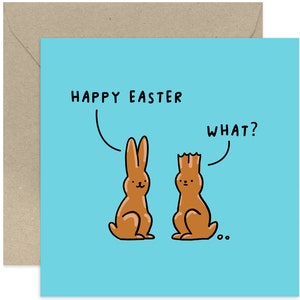 Funny Chocolate Easter Bunny Card - Happy Easter Card - Easter Card ...