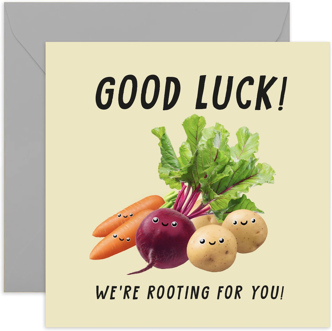 We're Rooting for You Card - Good Luck Card - Well Done Greeting Card ...