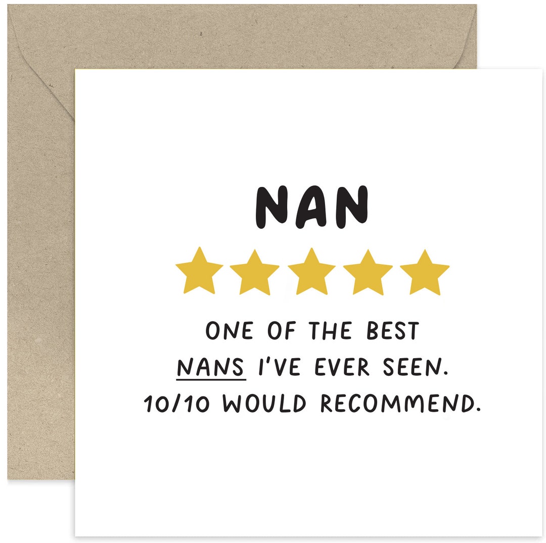 Five Star Rating Nan Daughter - Fun Birthday Card - Birthday Card for ...