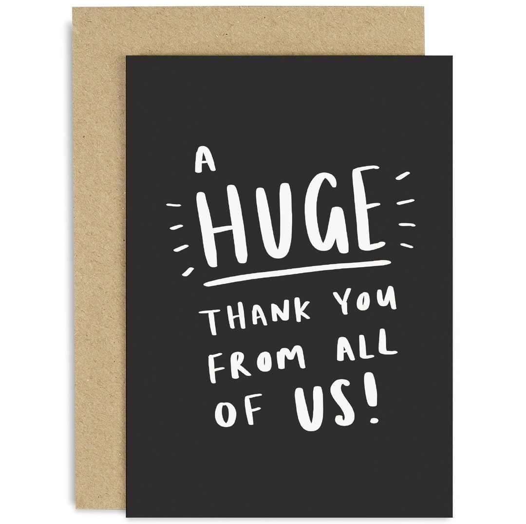 A HUGE Thank You Card - Thank You Card - Funny Thank You Card - Many ...