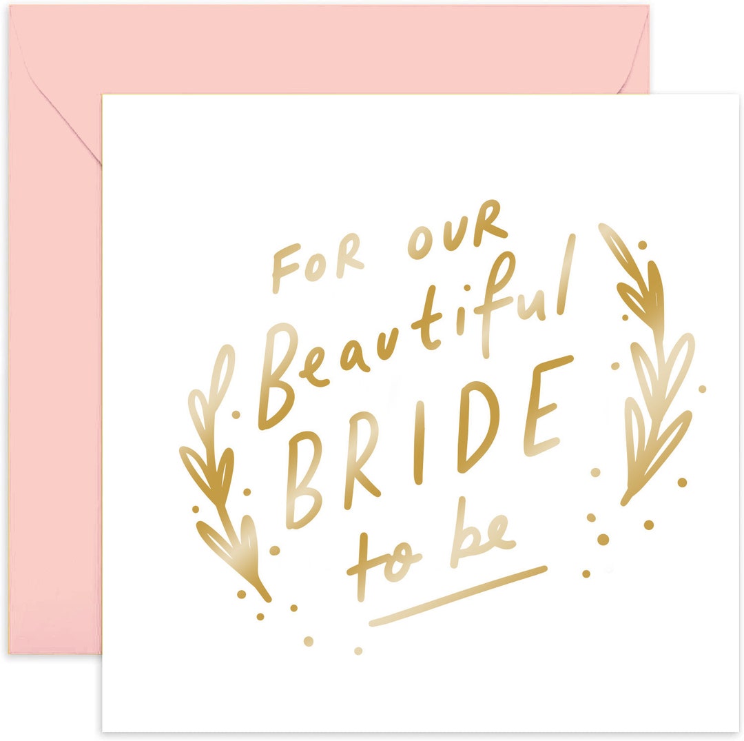 Bride to Be Quote Card - Cute Wedding Day Card - Love Card - Wedding ...