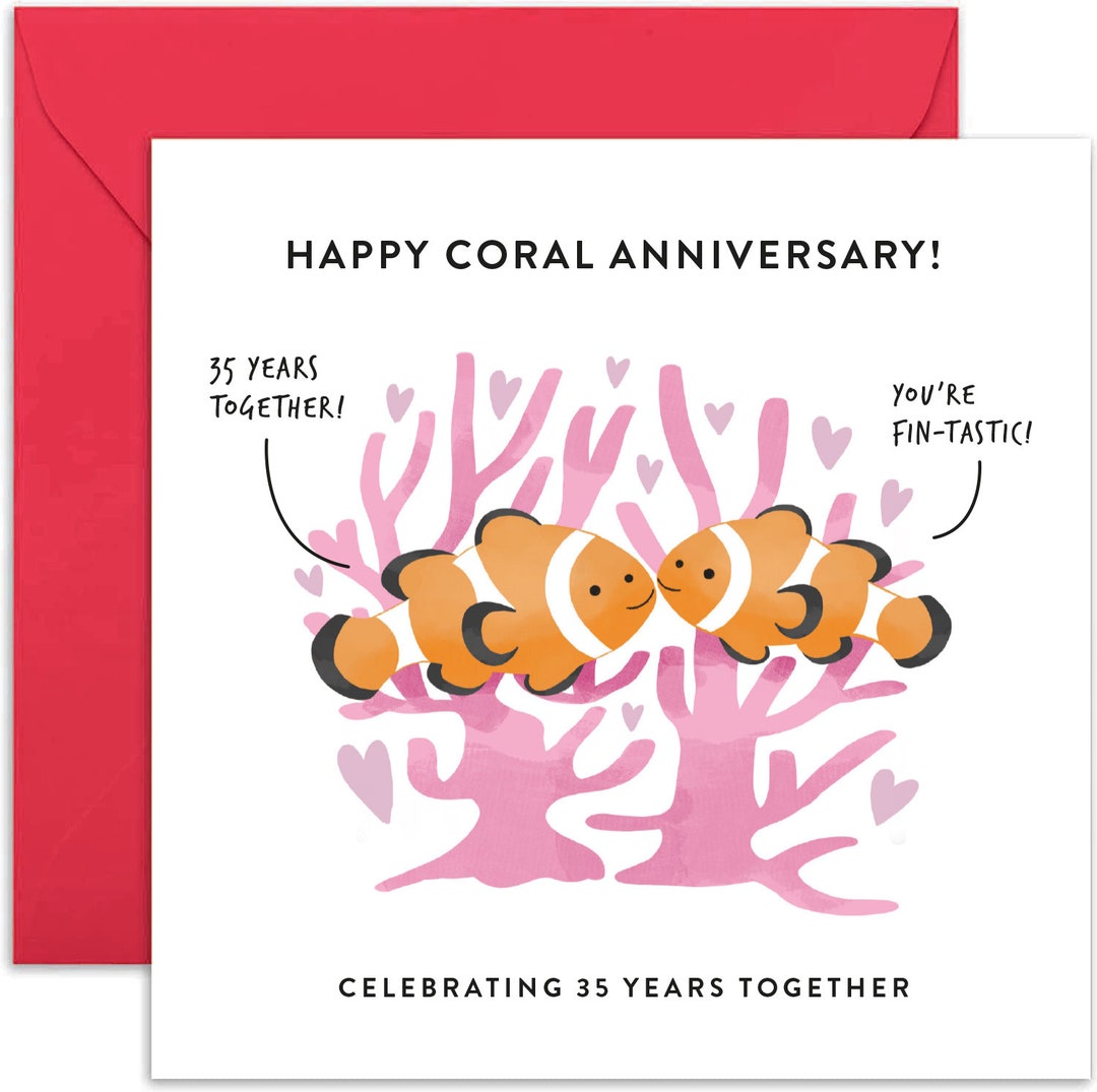 35th Wedding Anniversary Card - Wedding Anniversary Card - Couple Card ...