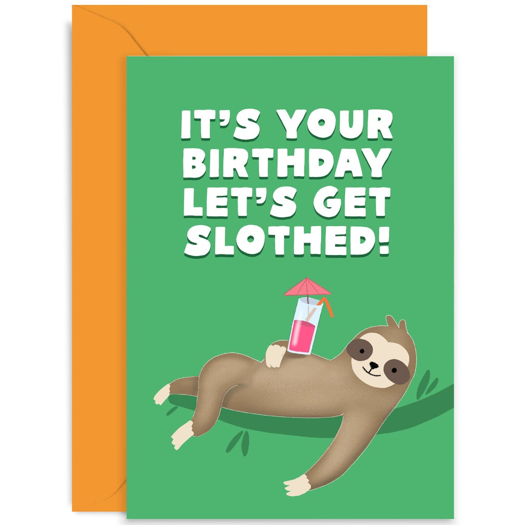 Let's Get Sloshed Birthday Card - Friend Birthday Card - Birthday Card ...