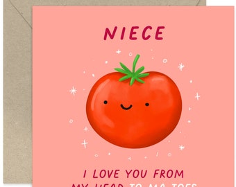 Niece Card, Funny Card for Niece, Thank You for Being My Niece, Folded 5x7 White Card - Etsy