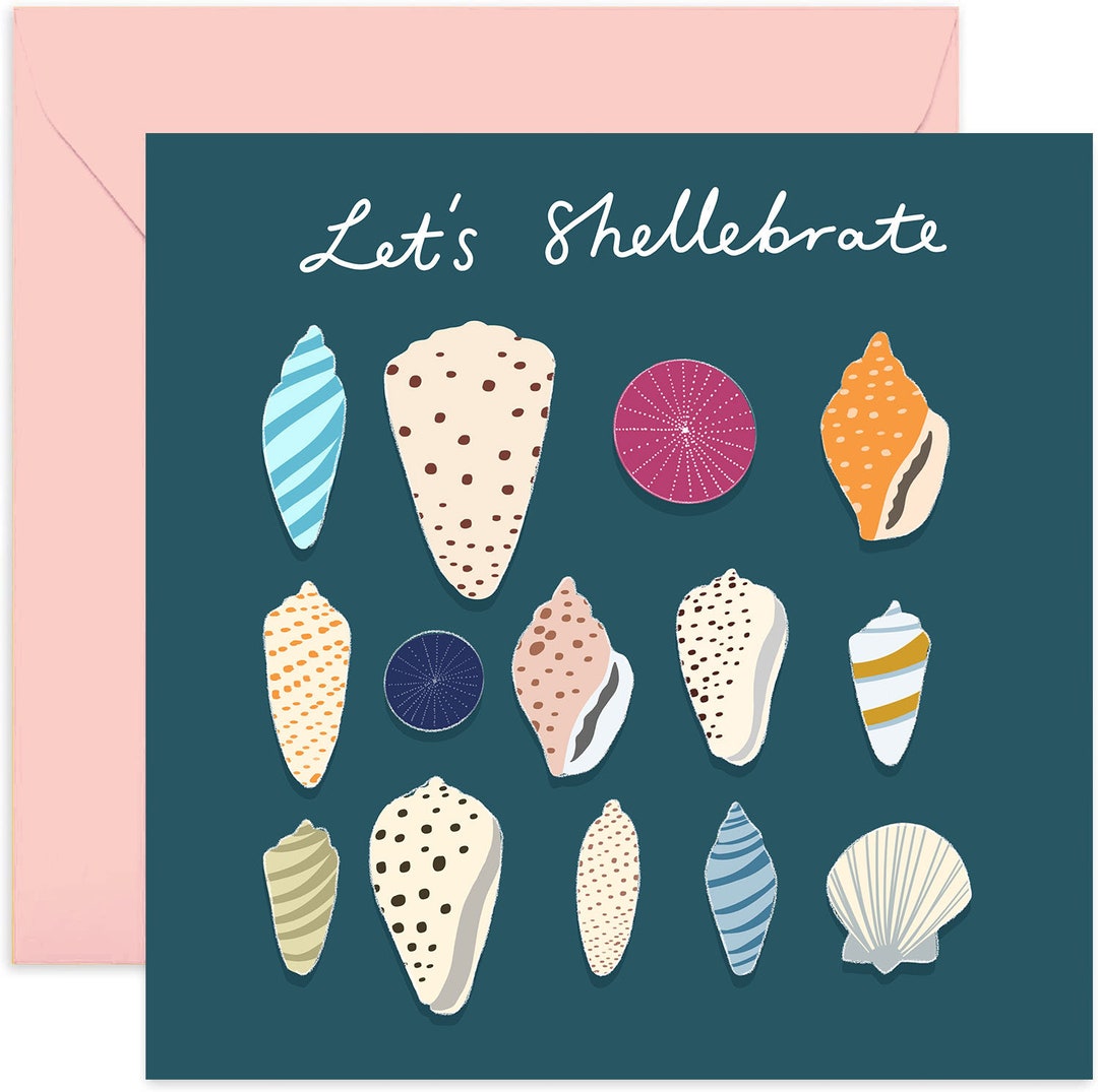 Let's Shellabrate Birthday Card - Joke Birthday Card - Funny Birthday ...