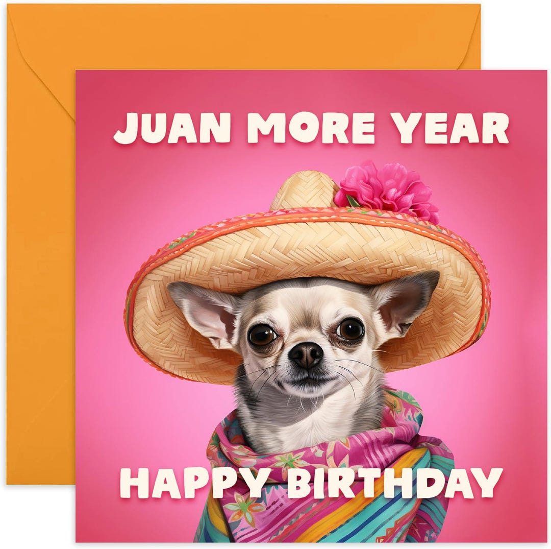 Funny Birthday Card for Him or Her - 'juan More Year' Birthday Card for ...