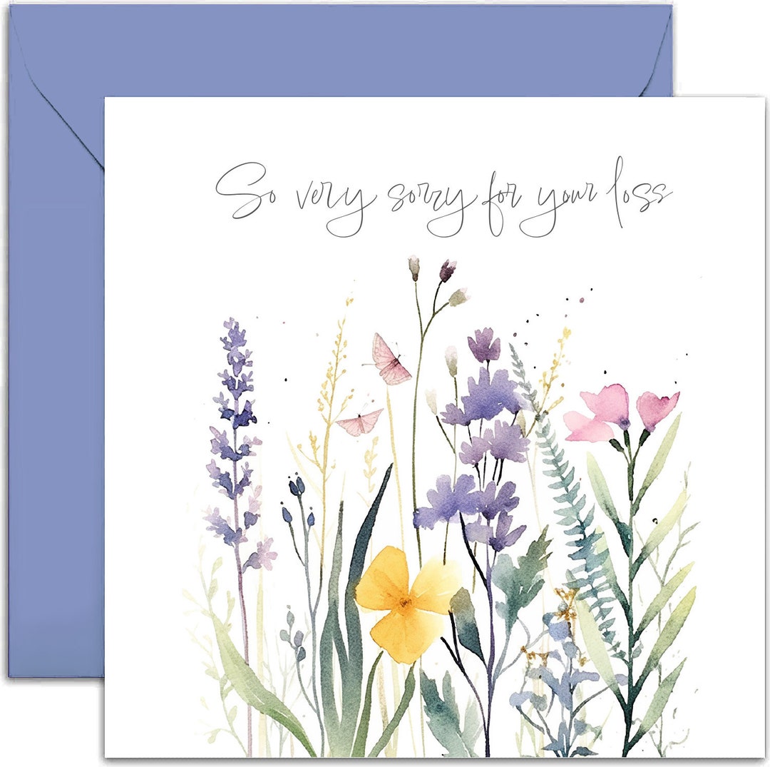 So Very Sorry Card - Sorry for Your Loss - Apology Card - Sorry ...