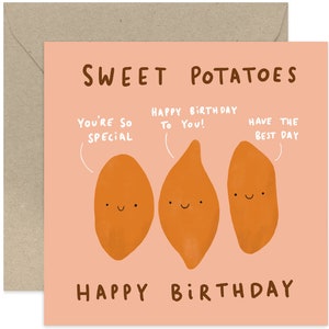 Sweet Potatoes Birthday Card - Fun Birthday Card - Foodie Birthday Card ...